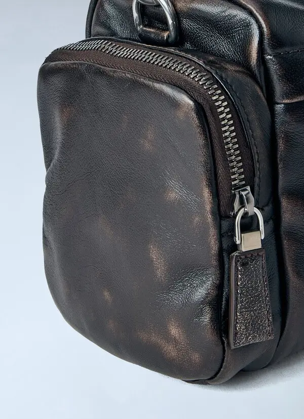 Prada Distressed Nappa Leather Shoulder Bag