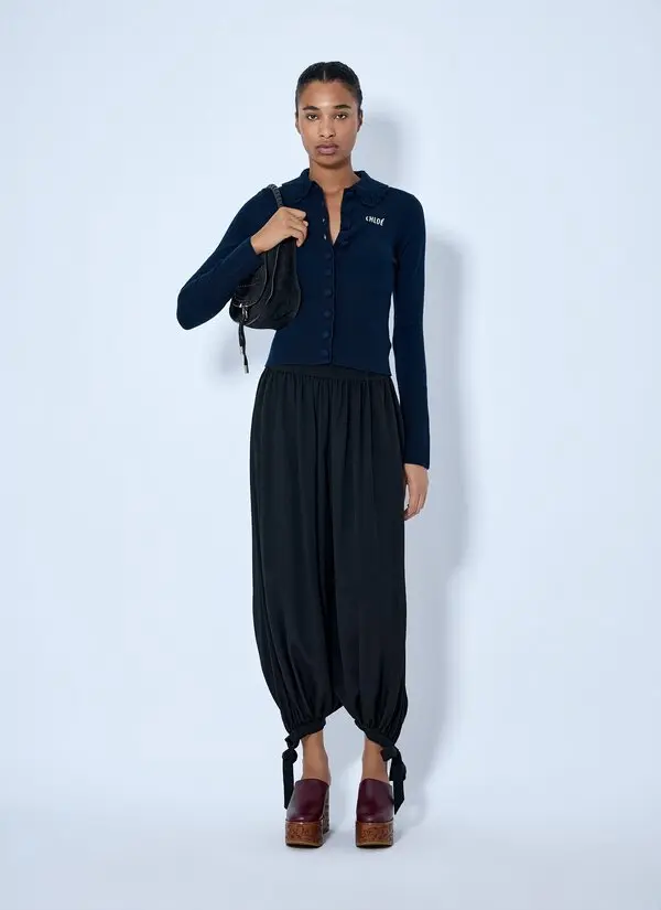 Chloé Fluid Pleated Pants In Crêpe De Chine