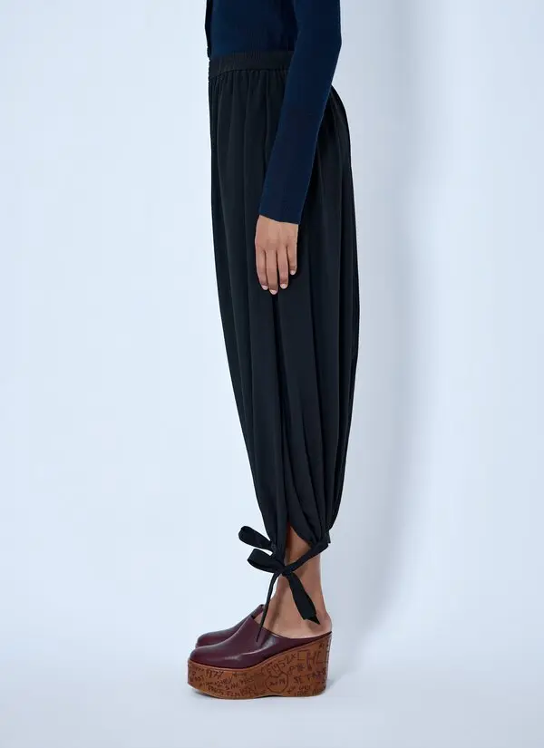 Chloé Fluid Pleated Pants In Crêpe De Chine