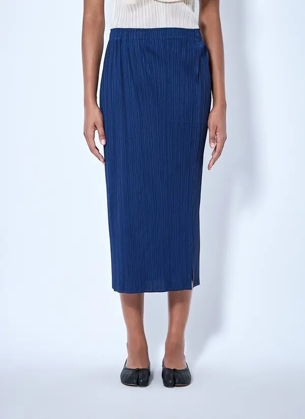 Issey Miyake May Midi Skirt - Blue