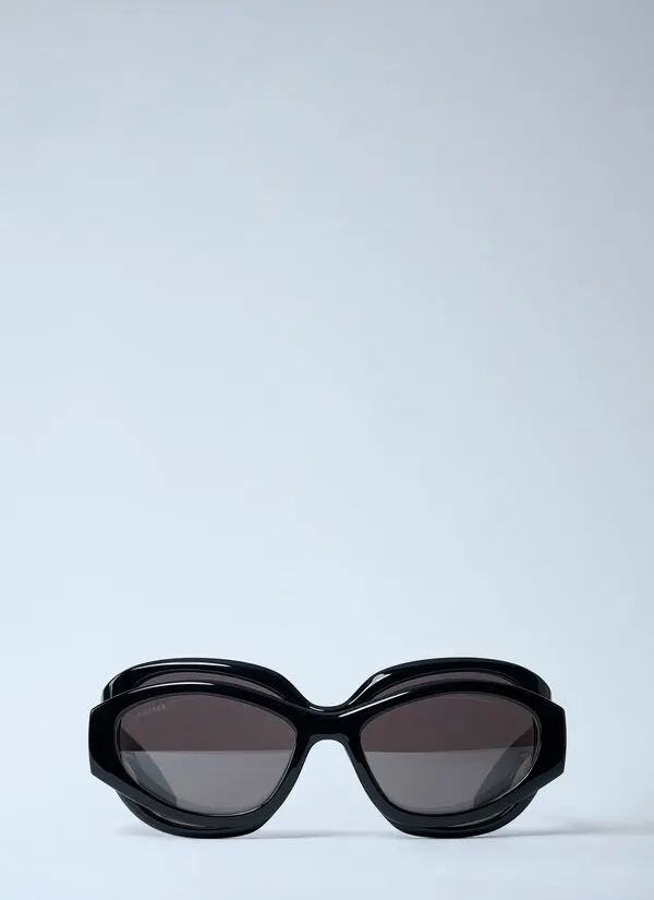 Balenciaga Superbusy Round Sunglasses - Black
