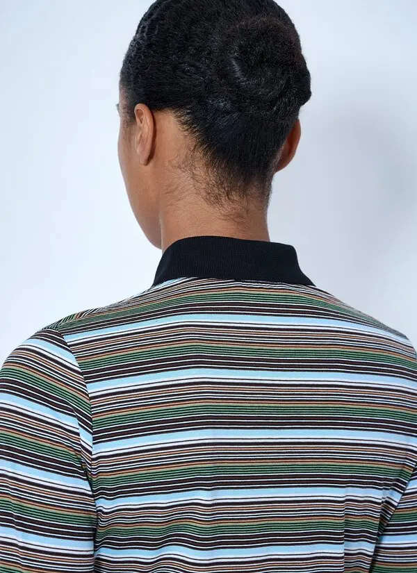 Marni Striped Long Sleeve Polo Shirt