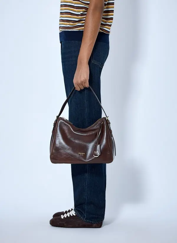 Prada Aimée Medium Leather Shoulder Bag