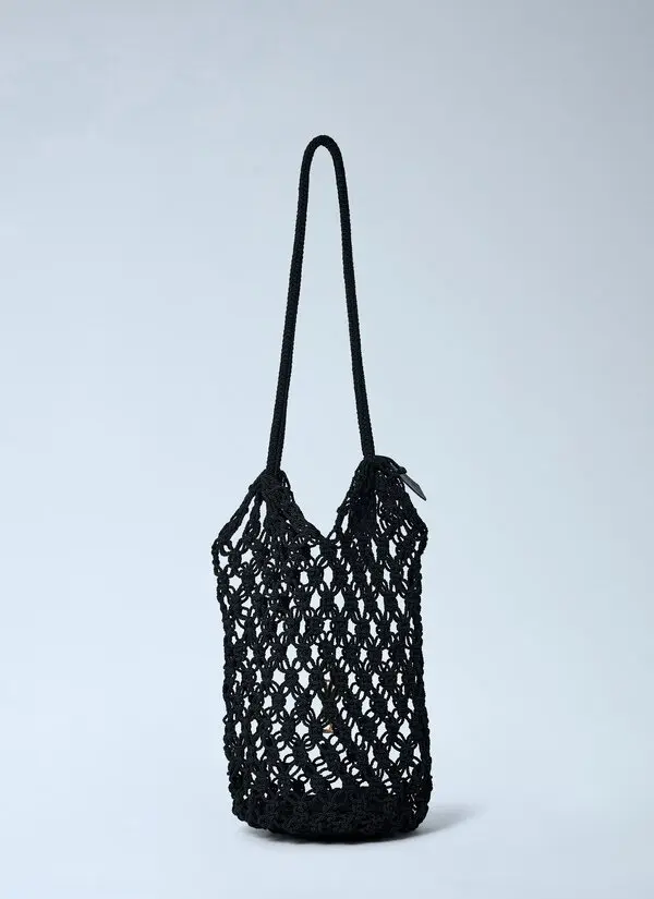Saint Laurent Large Cassandre Crochet Tote Bag