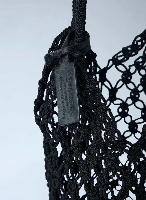 Saint Laurent Large Cassandre Crochet Tote Bag