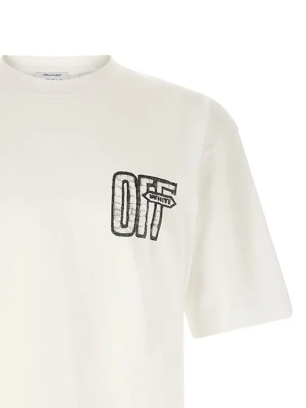 Off-White Motion Arrow Skate' T-shirt - White