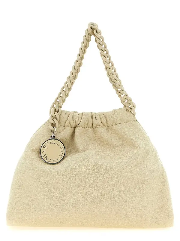 Stella McCartney Falabella Mini Drawstring Crossbody Bag - Cream