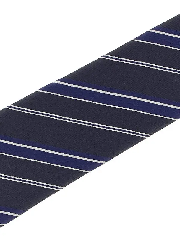 TOM FORD Diagonal Striped Silk Neck Tie - Blue