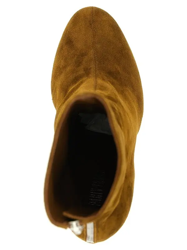 Paris Texas Suede Ankle Boots With Stiletto Heel - Brown