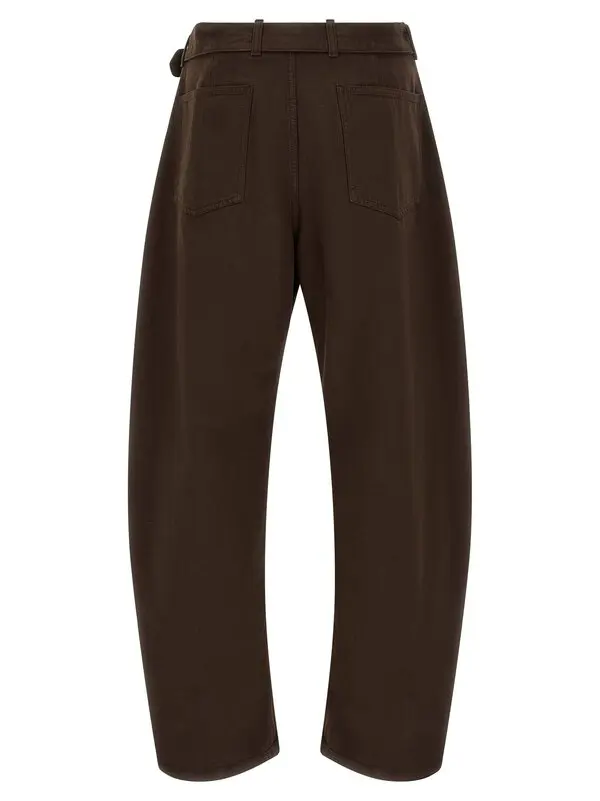 LEMAIRE Twisted Seam Wide-leg Trousers - Brown