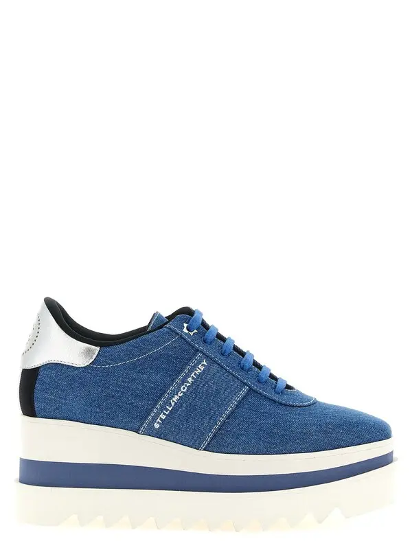 Stella McCartney Sneakelyse" Denim Platform Sneakers - Blue