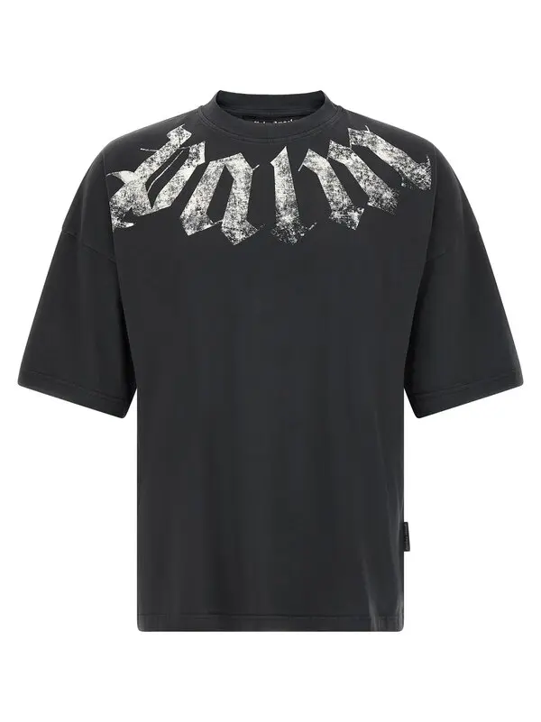Palm Angels Craquelé Gothic Print T-shirt