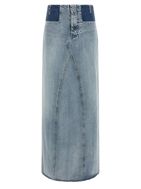 MAISON MARGIELA Memory Of" Deconstructed Denim Maxi Skirt - Blue