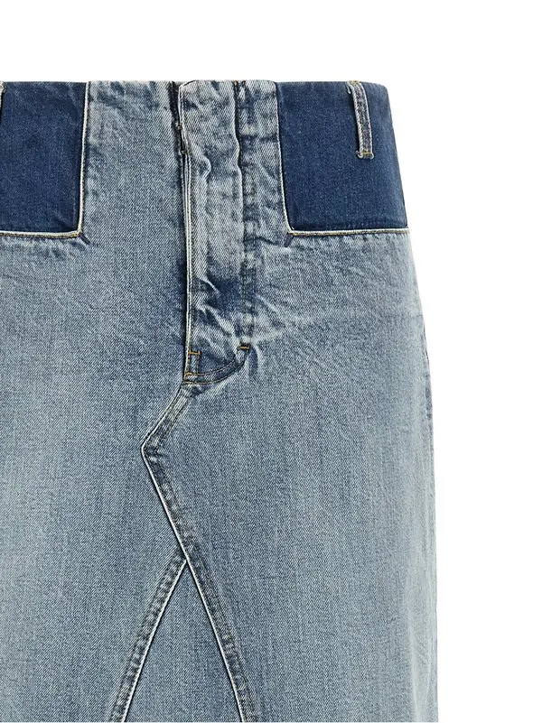 MAISON MARGIELA Memory Of" Deconstructed Denim Maxi Skirt