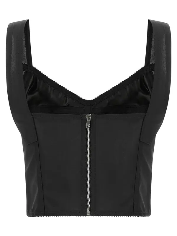 Dolce & Gabbana Corsetteria' Lace And Jacquard Bustier Top
