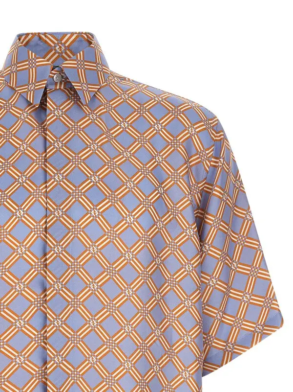 Fendi Net' Print Silk Shirt - Multicolor