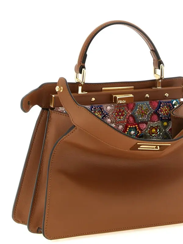 Fendi Peekaboo Iseeu Handbag In Smooth Calf Leather - Brown