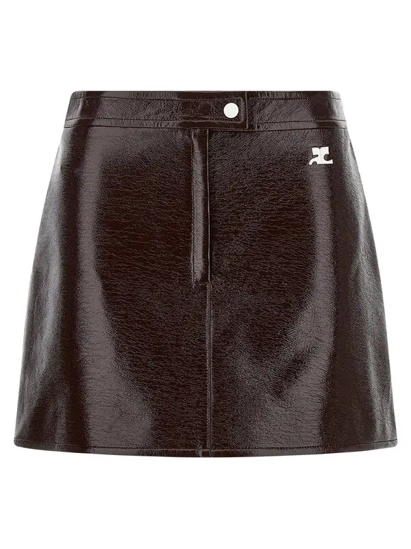 COURREGES Courrèges "reedition" Vinyl Mini Skirt - Multicolor