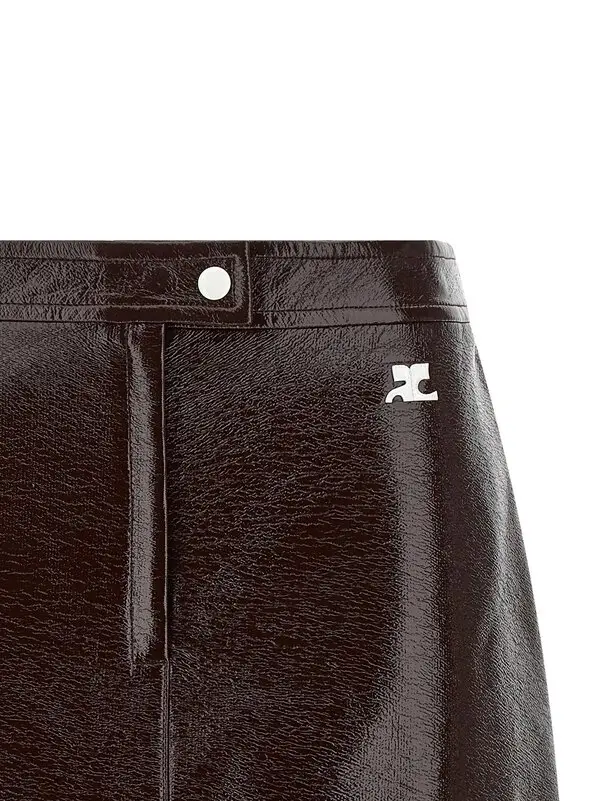 COURREGES Courrèges "reedition" Vinyl Mini Skirt - Multicolor