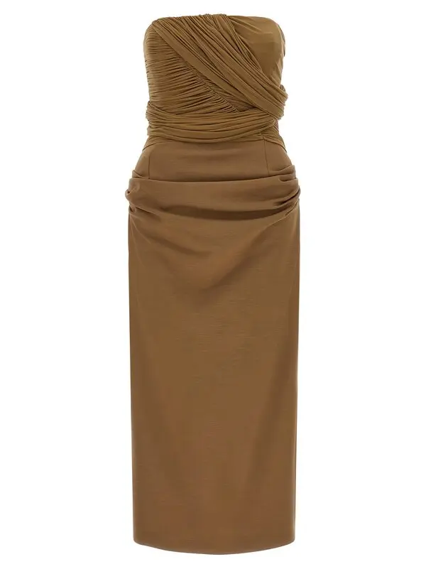 Magda Butrym 28" Midi Dress - Brown