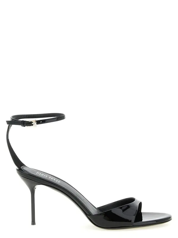 Paris Texas Lidia Patent Leather Stiletto Sandals - Black
