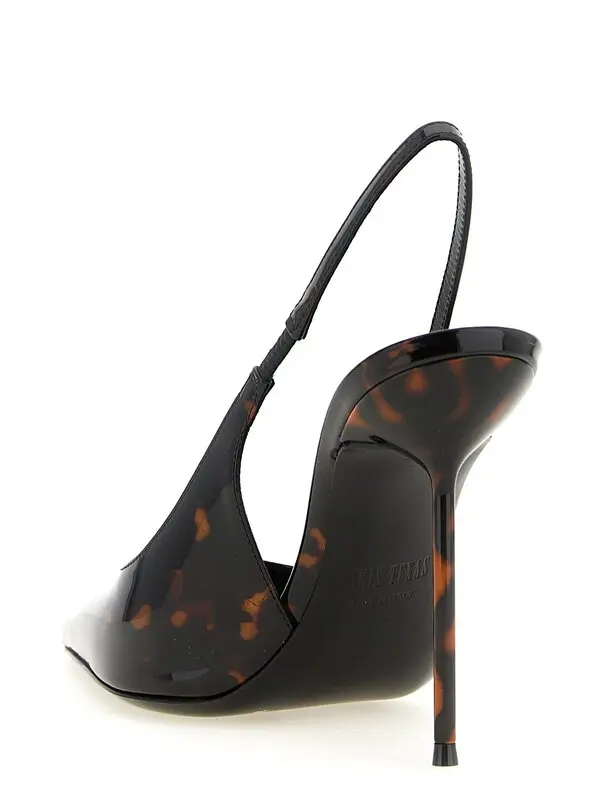 Paris Texas Lidia Slingback Stiletto Pumps With Tortoiseshell Motif - Multicolor