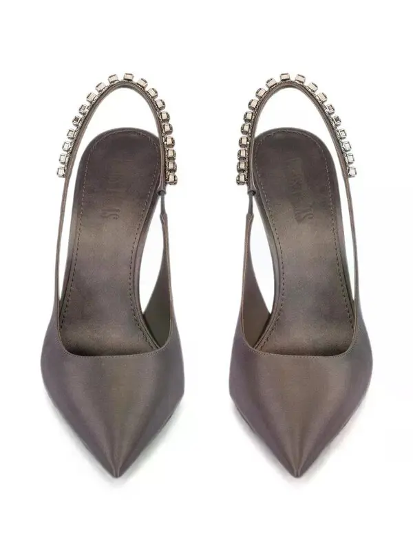 Paris Texas Lidia Crystal-embellished Slingback Pumps