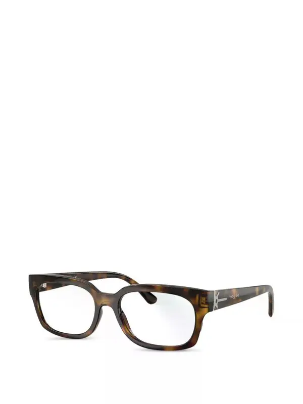 VOGUE EYEWEAR Tortoiseshell-effect Rectangle-frame Glasses