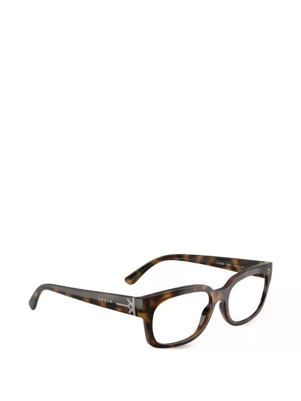 VOGUE EYEWEAR Tortoiseshell-effect Rectangle-frame Glasses