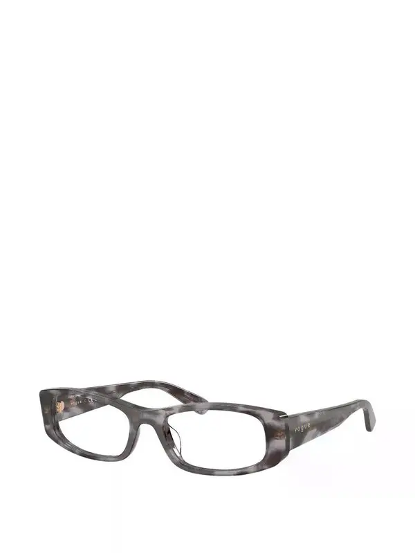 VOGUE Tortoiseshell-pattern Rectangle-frame Glasses