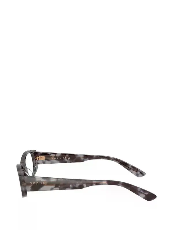 VOGUE Tortoiseshell-pattern Rectangle-frame Glasses