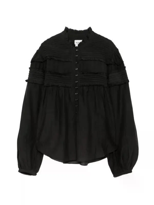 MARANT ETOILE Doane Ruffled Pleated Blouse