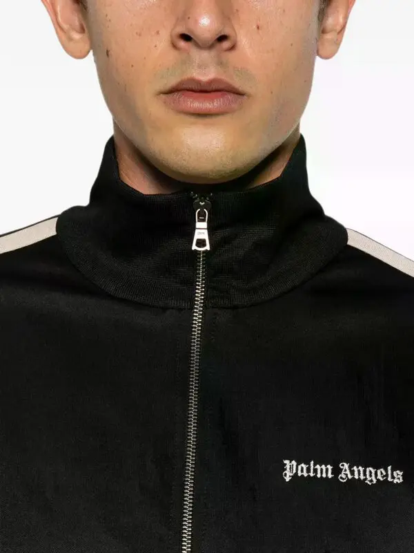 Palm Angels Embroidered-logo Zip-up Sweatshirt