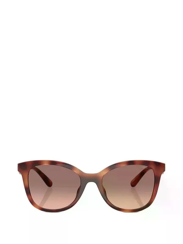 COACH Tortoiseshell-effect Logo-plaque Sunglasses
