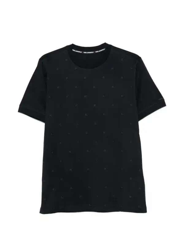 Karl Lagerfeld Monogram-embroidered T-shirt