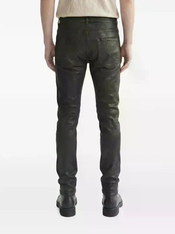 GIORGIO BRATO Five-pocket Leather Trousers