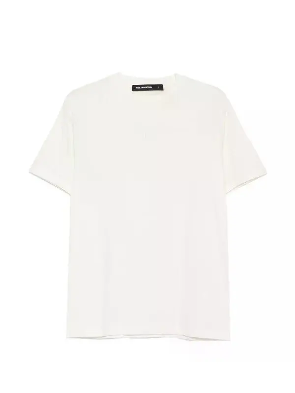Karl Lagerfeld Logo-embroidered Crew-neck T-shirt - White