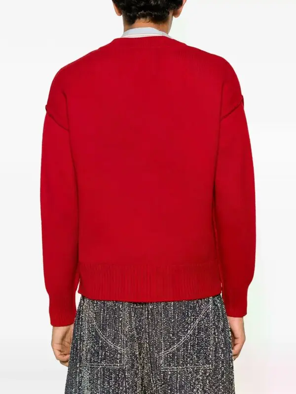 AMI Paris De Coeur Wool Cardigan