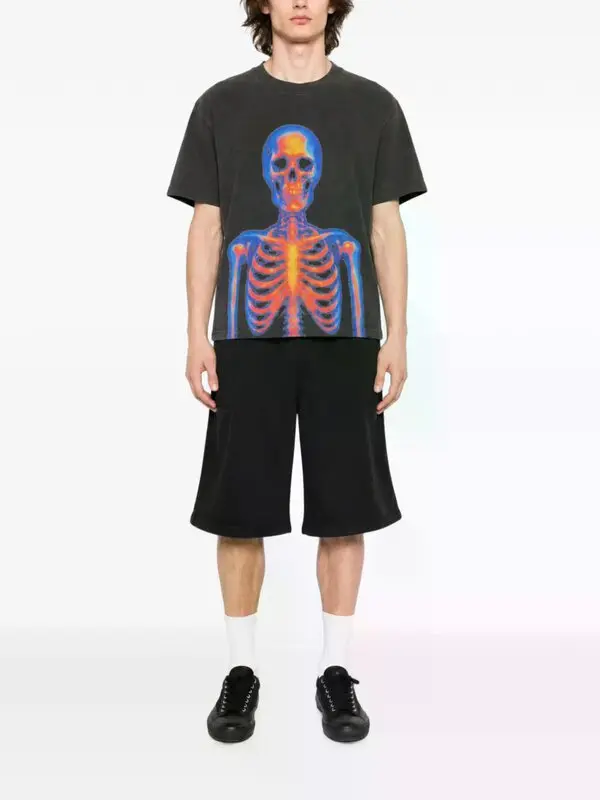 MELT Skeleton-print Cotton T-shirt