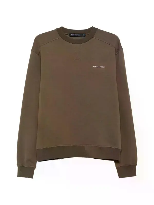 Karl Lagerfeld Logo-print Crew-neck Sweatshirt - Brown