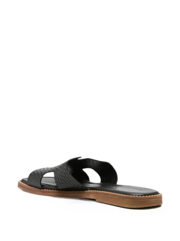 SERGIO MORETTI FIRENZE Woven Leather Flat Sandals