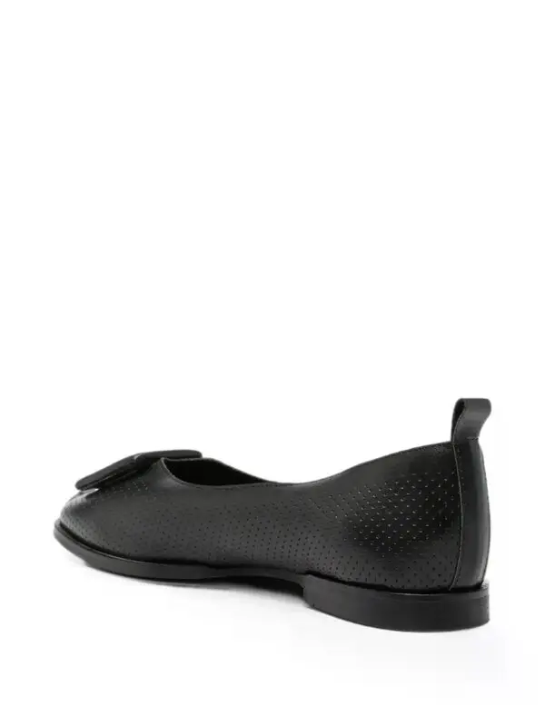 SERGIO MORETTI FIRENZE Perforated Almond Toe Ballet Flats