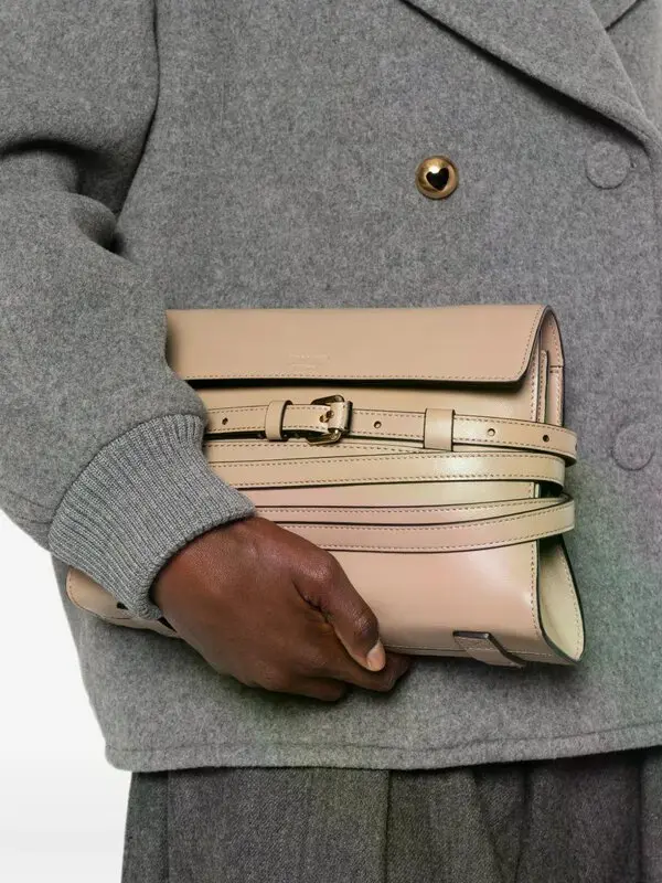 Moschino Tie Me Belt Detail Shoulder Bag - Neutrals
