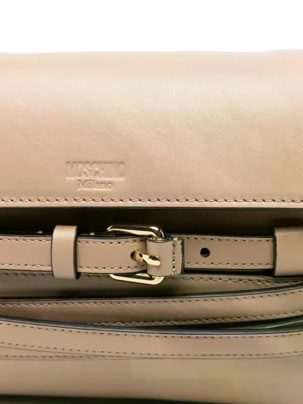 Moschino Tie Me Belt Detail Shoulder Bag - Neutrals