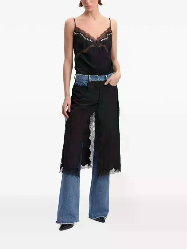 16Arlington Kia Lace-trimmed Layered Jeans