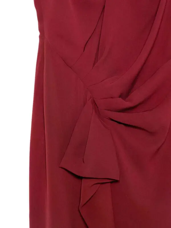 Max Mara Mstdetto Draped V-neck Midi Dress