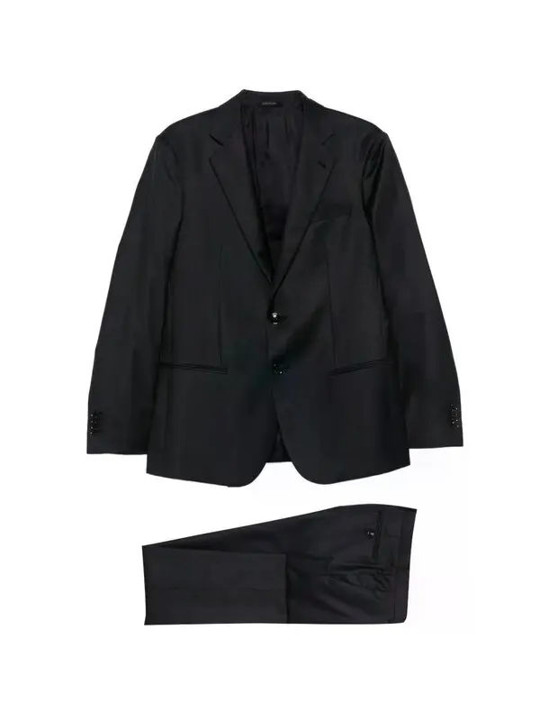 Giorgio Armani Single-breasted Suit Soho In Virgin Wool And Cashmere
