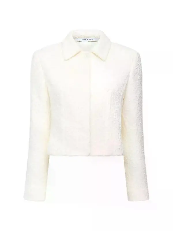 Another Tomorrow Long-sleeve Tweed Jacket