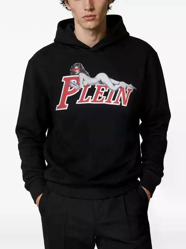 Philipp Plein Hoodie With Pin Up Logo