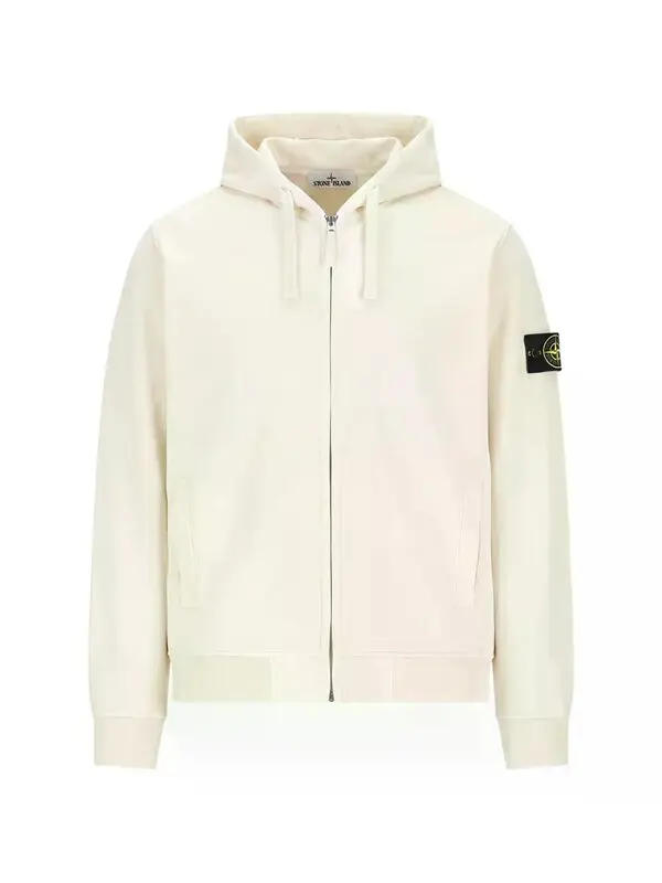 Stone Island Compass-patch Zip-up Hoodie